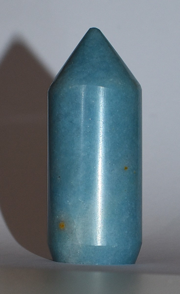 Angelite-Anhydrite Crystal Point Tower Obelisk Hand Carved, Top Grade ...