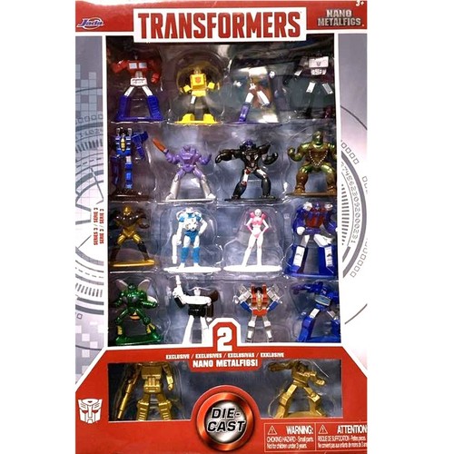 Transformers NANO METALFIGS 18-Pack SERIES-3 w/Gold Optimus Prime ...