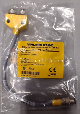 New Turck VB2-RS 4.4T-0.2/2FKM4 - M12 Splitter Cable - Free Shipping | eBay
