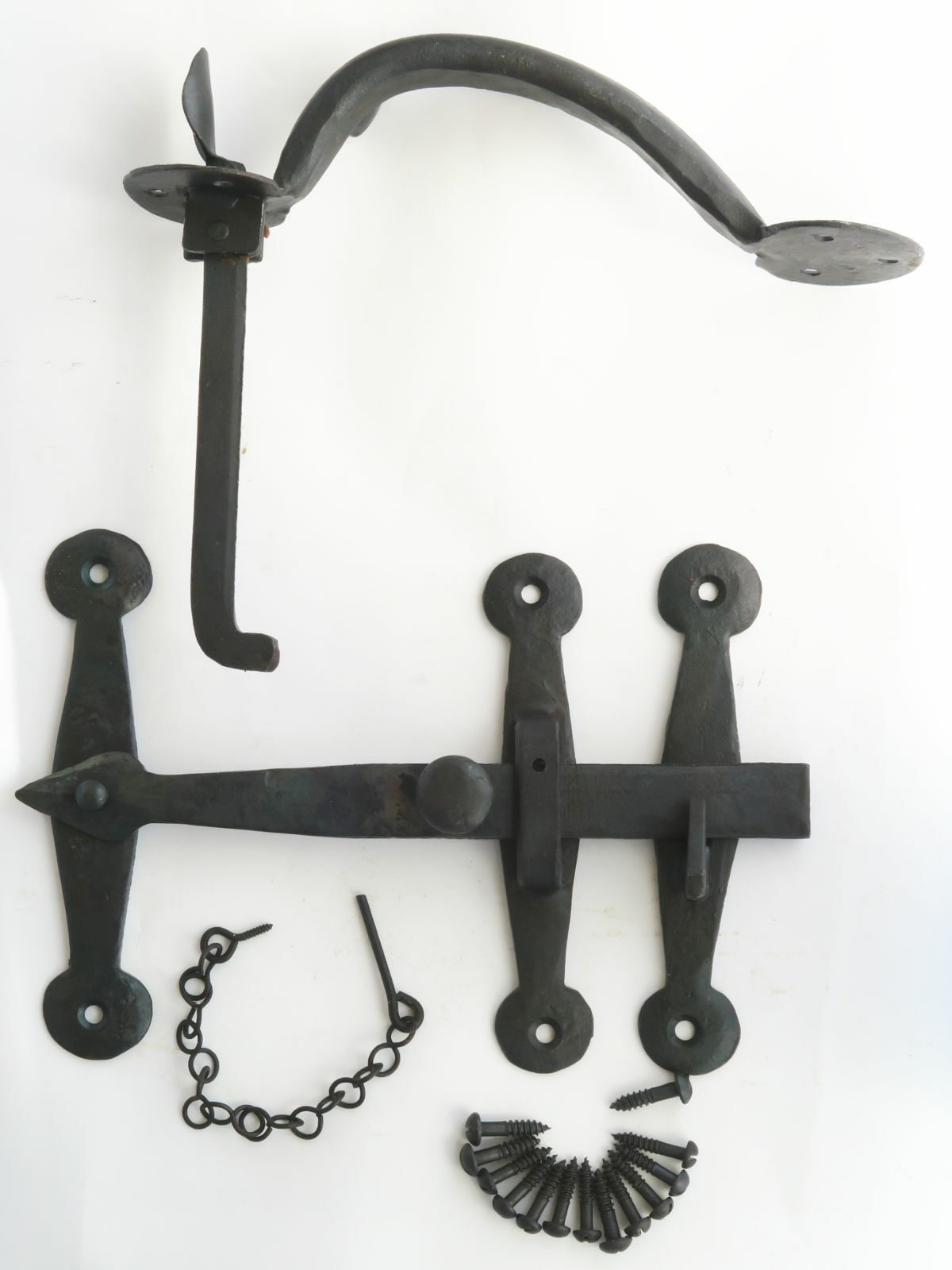 Heavy Wrought Iron Suffolk Latch (8" / 20cm) - antique thumb rustic ...