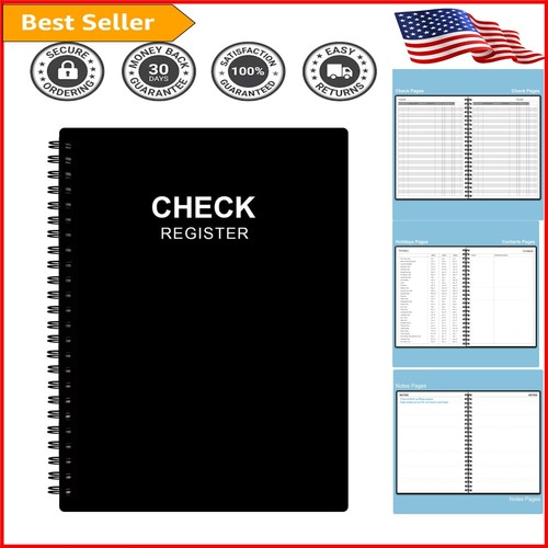Premium A5 Check Book Register with Inner Pocket for Effortless Money ...