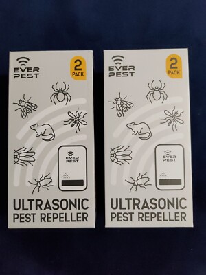 2 x Ever Pest Ultrasonic Pest Repeller Plug Electronic Insect Control ...