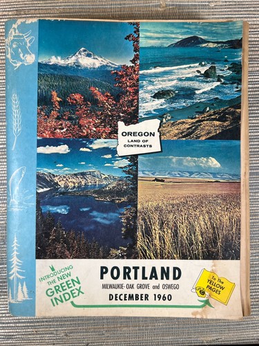 Vintage 1960 Portland Oregon Pacific Telephone Directory Phone Book ...
