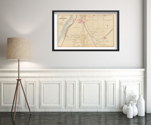 1892 Map|State Atlas Manchester, N.H Ward 6|Vintage Fine Art ...