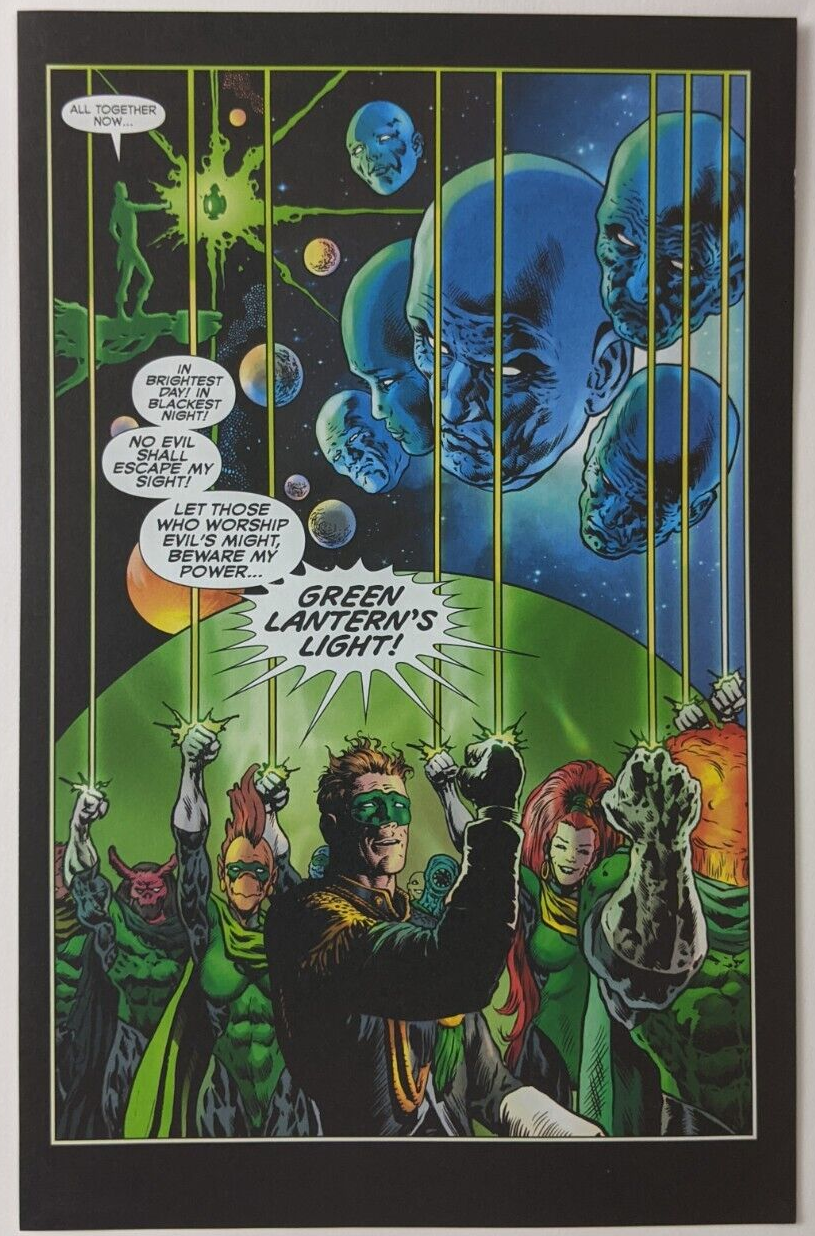 Hal Jordan Green Lantern Comic Panel Poster Art PROMO Original Pin-Up ...