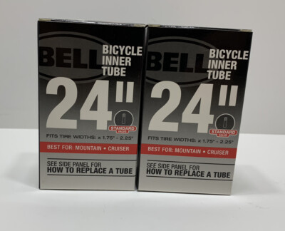 Bell Standard Schrader Replacement Bicycle Inner Tube 24”x1.75-2.25” (2 ...