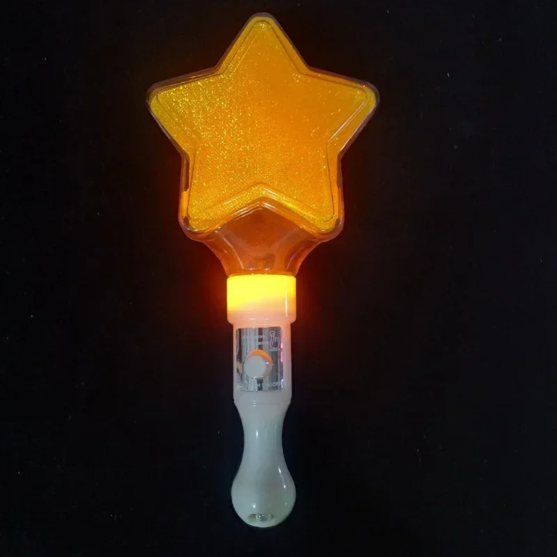 Fun Glowing Colorful Five Pointed Star Flash Light LED Stick Fairy Wand ...