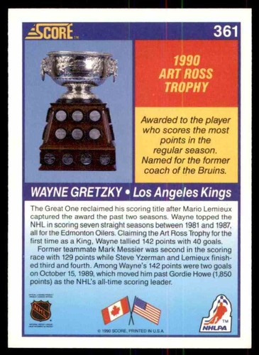 1990-91 SCORE WAYNE GRETZKY #361 | eBay