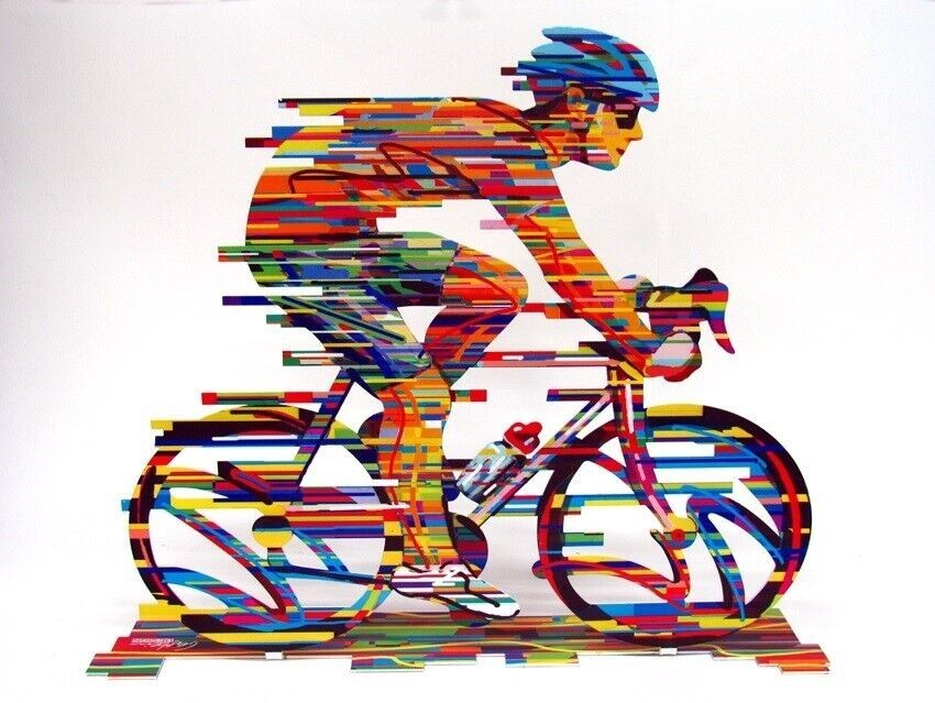 David Gerstein Modern Art CHAMPION Bicycle Racer Metal Sculpture bike ...