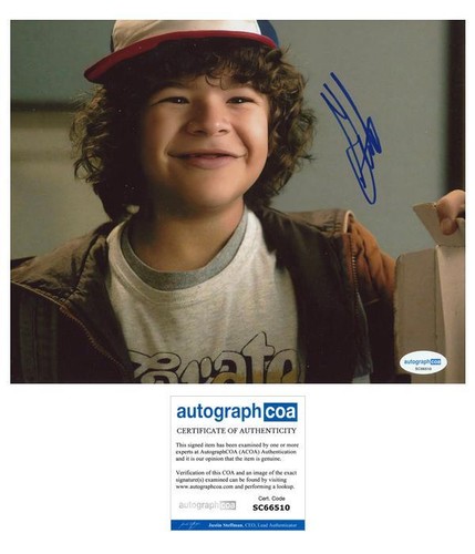 Gaten Matarazzo "Stranger Things" AUTOGRAPH Signed 'Dustin' 8x10 Photo ...