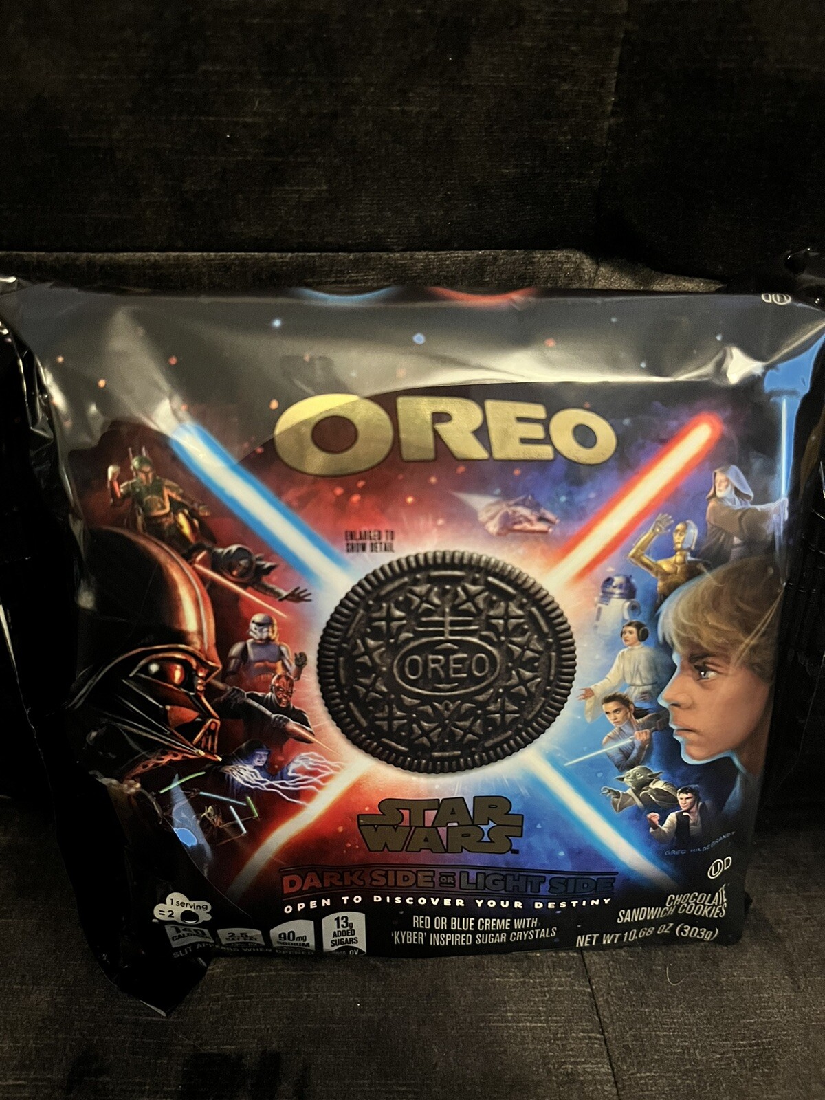 LIMITED STAR WARS~OREO RED BLUE CREME KYBER SUGAR CRYSTAL~COOKIES 10.68 ...