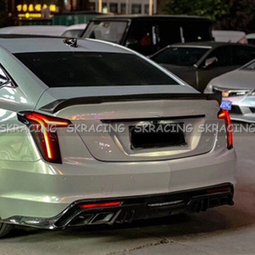 Fits For Cadillac CT4 2020-2021 Gloss Black FRP Rear Boot Spoiler Wing ...