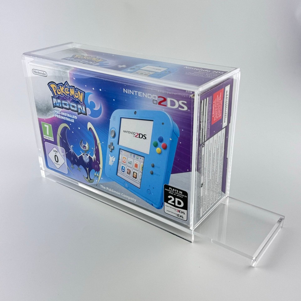 Acryl Box Case passend für Nintendo 2DS Konsole in OVP UV-Schutzhülle ...