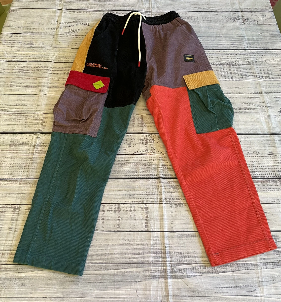 Corduroy Patchwork Pants