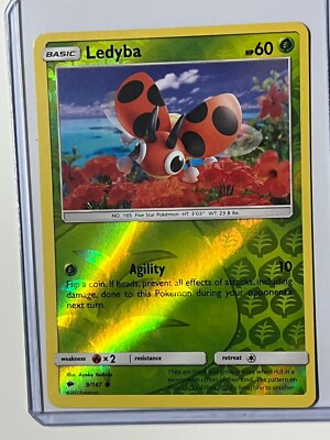 Pokemon Card Burning Shadows Ledyba 9/147 Reverse Holo Common 2017 | eBay