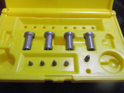 Forster 5 Pilots 22, 24, 25, 26, 28 & 4 Collets 1, 2, 3, 4 for Case ...