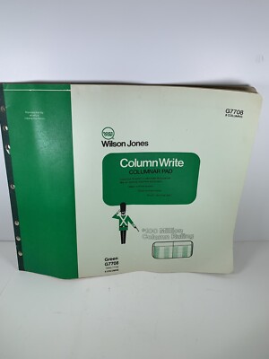 Vintage Wilson Jones Columnar Pads G7708 $100 Million Column Ruling 8 ...
