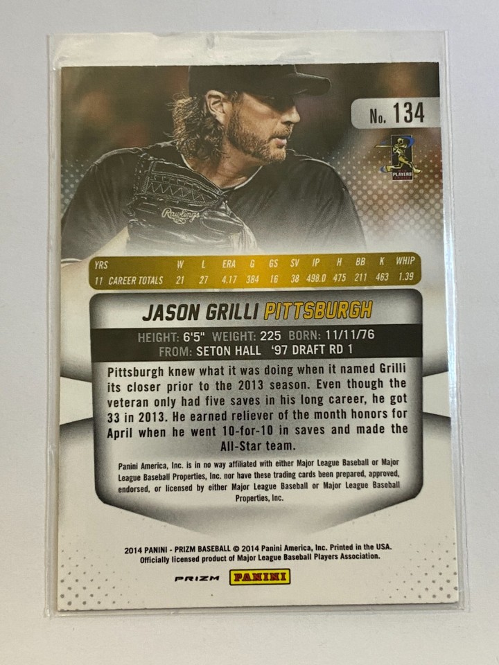 ⚾ 2014 Panini Prizm Baseball Camo Parallel #134 Jason GRILLI ⚾ | eBay