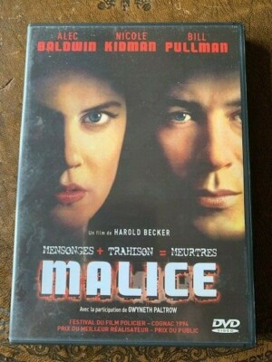 DVD MALICE HAROLD BECKER ALEC BALDWIN NICOLE KIDMAN PRIX PUBLIC COGNAC 1994 | eBay