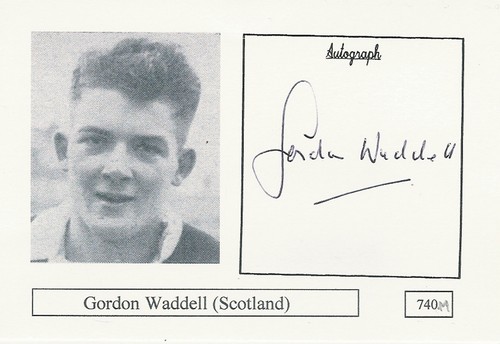 Gordon Waddell SCOTLAND RUGBY PLAYER SIGNED PHOTO CARD ORIGINAL ...