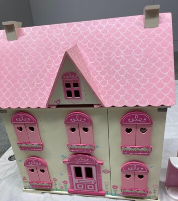 ELC Early Learning Centre Rosebud Cottage Wooden Dolls House And ...