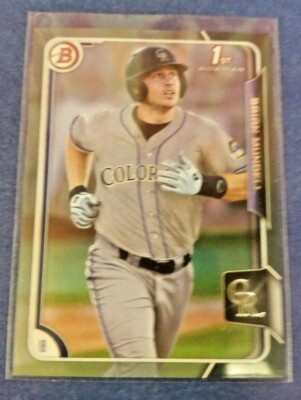 BRIAN MUNDELL 2015 BOWMAN PROSPECT CARD #153 ROCKIES FIRST ROOKIE ...