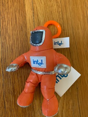 vtg 1997 orange silver Intel BUNNY PEOPLE mmx space doll astronaut ...