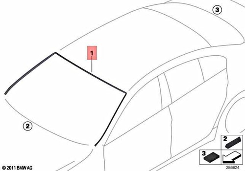 Genuine BMW 6 Series F06 F13 Gran Coupe Windshield Moulding Trim OEM ...