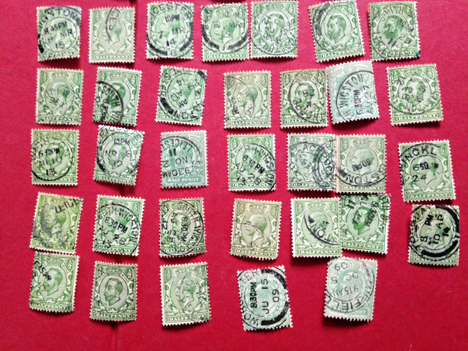 A Collection Of Edward VII George V Used Half Penny Stamps | eBay UK