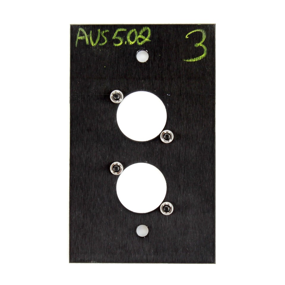 RCI CUSTOM AL-BT-SG1 BLACK ANODIZED ALUMINUM DMX XLR AUDIO WALL FACE ...