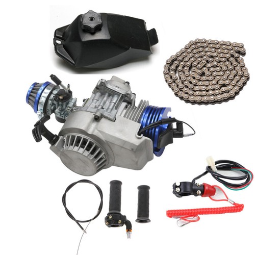 2 Stroke 49cc 50cc Engine Motor Kit Pull Start Pocket Pit Bike ATV Quad ...