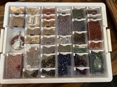 1-BEAD STORAGE SOLUTIONS CRAFT SUPPLIES ORGANIZER w/beads # 22 | eBay
