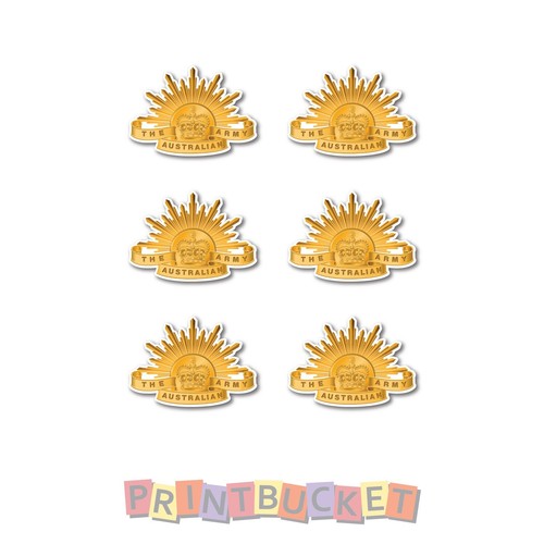 Australian Army rising sun sticker v2 60mm 6 pack quality water ...