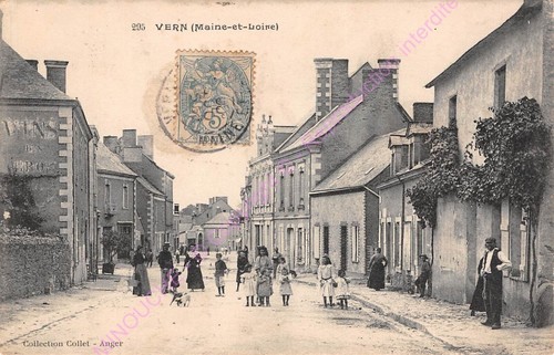 CPA 49220 VERN D ANJOU Rue animée ca1908 | eBay