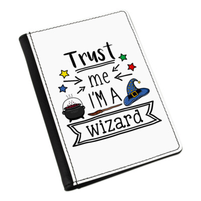 Trust Me I'm A Wizard Passport Holder Cover Case Wallet Funny Magical ...