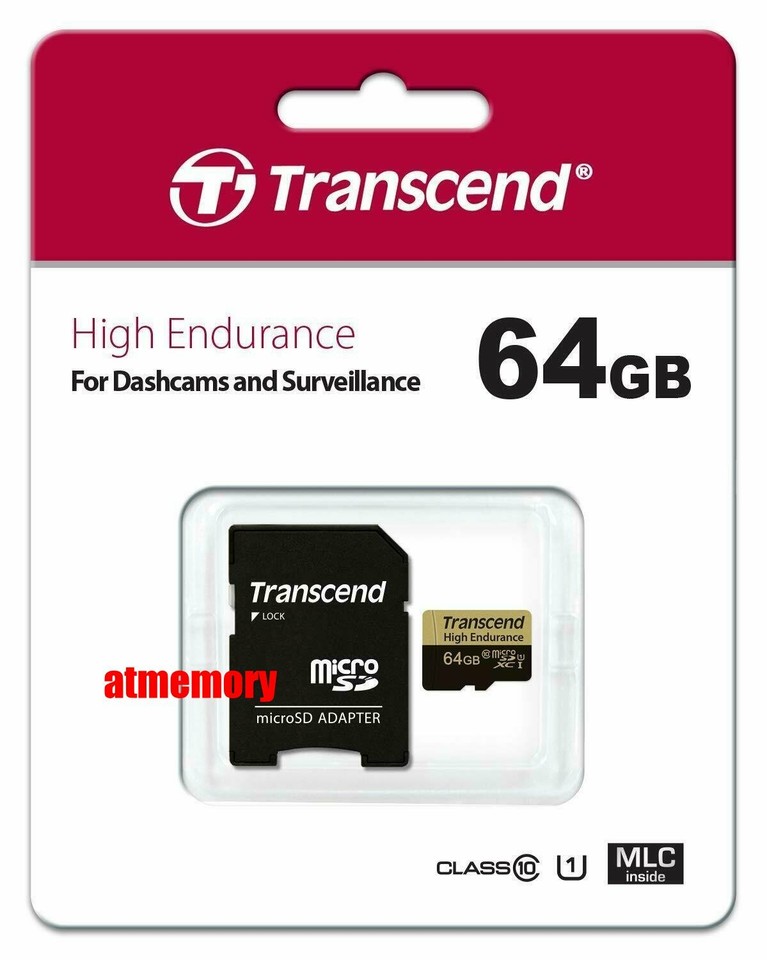 Transcend 32GB 64GB High Endurance Micro SD SDHC SDXC Class 10 MLC | eBay