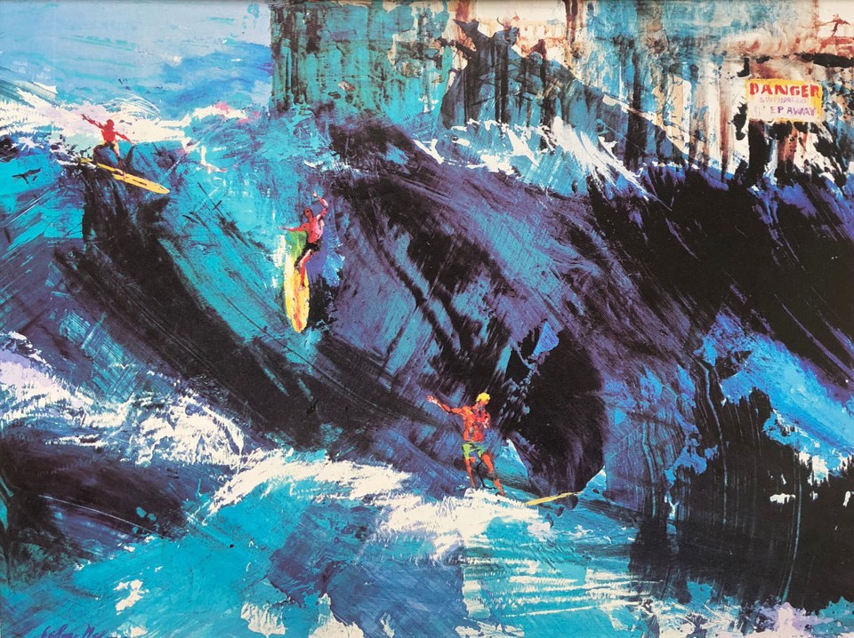 "Surfing at Huntington Beach" LeRoy Neiman Waves Surf | eBay