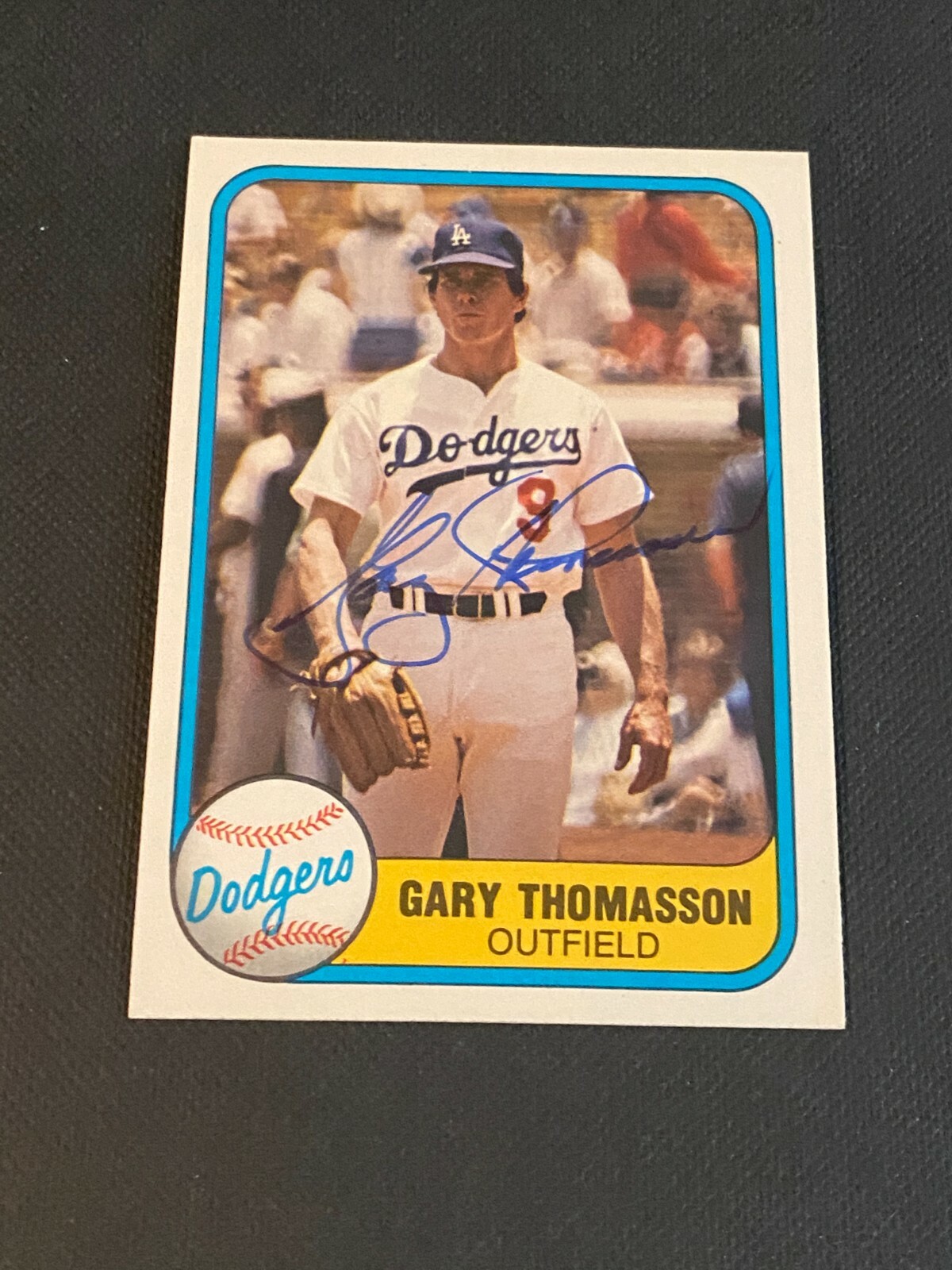 Gary Thomasson Signed 1981 Fleer Card Auto LA Los Angeles Dodgers ...