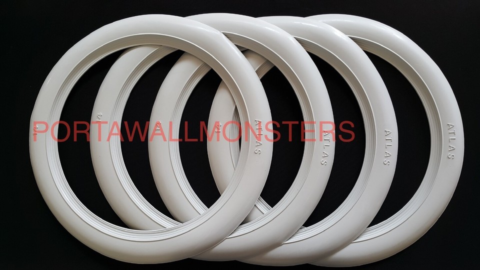ATLAS 20'' INCH WHITE WALL PORT-O-WALLS TIRE INSERT TRIM SET X4 | eBay