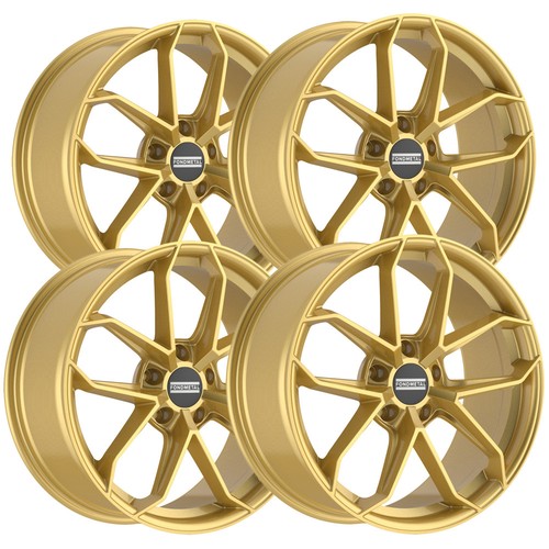 (Set of 4) Fondmetal Zelos 20x9 5x130 +50mm Gold Wheels Rims 20" Inch ...