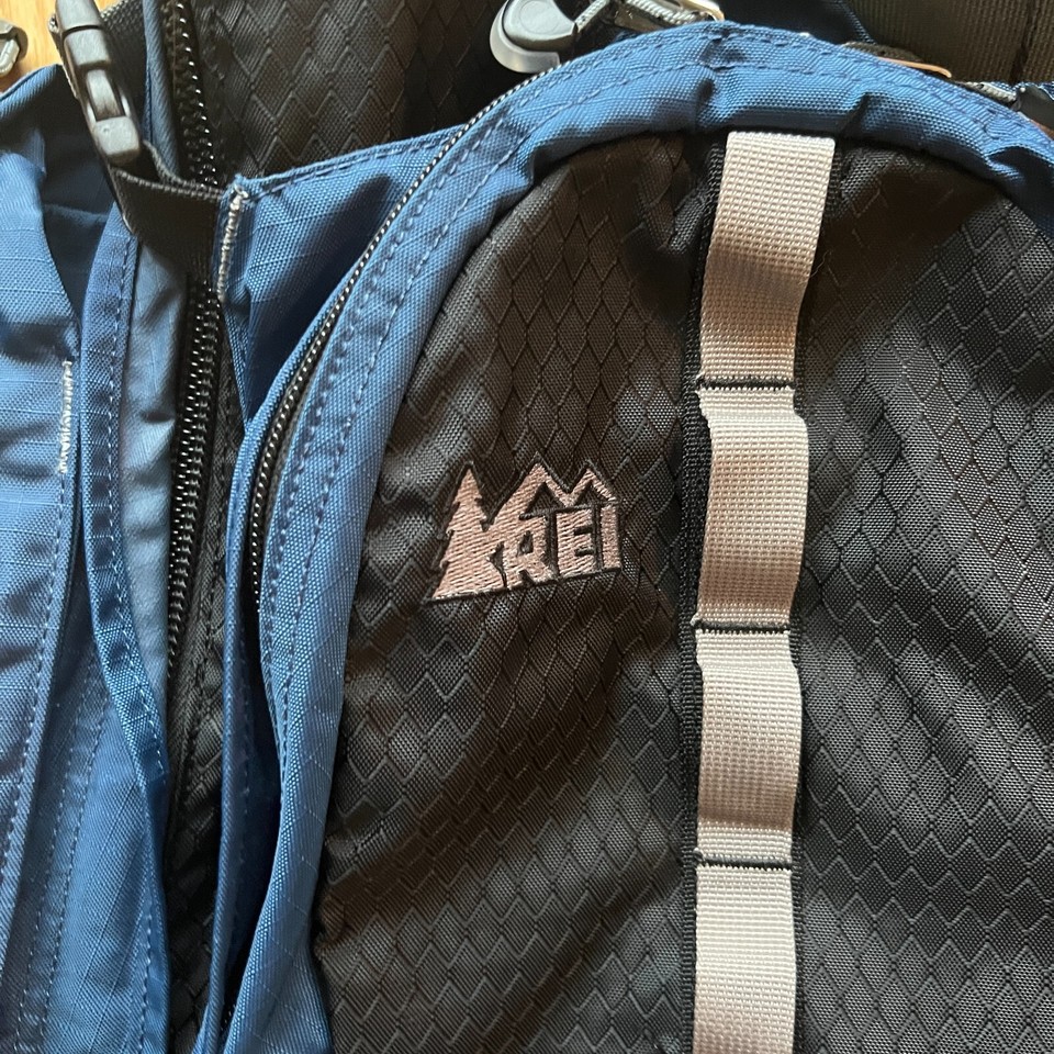 REI Alpine Medium Backpack Internal Frame 35 Blue Hiking Camping 35w | eBay