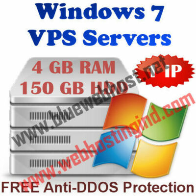 USA VPS - WINDOWS 7 RDP SERVER / VPS SERVER 4GB RAM + 150 GB HDD | eBay