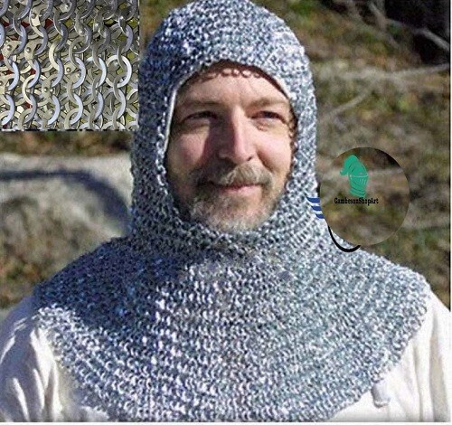 Chainmail shirt ,10 MM Flat Ring Flat Riveted Chainmail -Full Sleeves ...