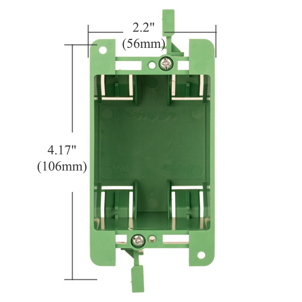 Electrical Outlet Box Single Gang Old Work Box 14 Cubic inch Junction ...