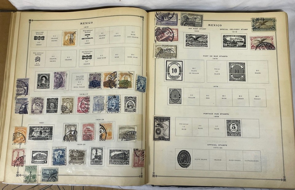 International Junior Postage Stamp Album 1920s-30s Hundred Of Stamps ...