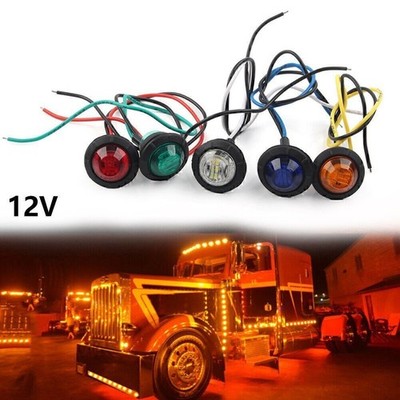 For Car Truck Bus Trailer Van SUV Round LED Light Front Rear Side ...