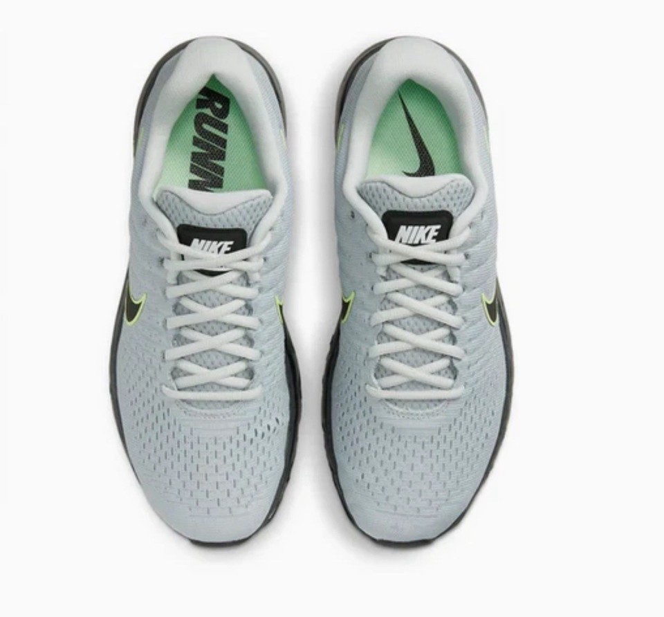 Nike Air Max 2017 Wolf Grey Running Black Volt 849559-012 Men's Sizes ...