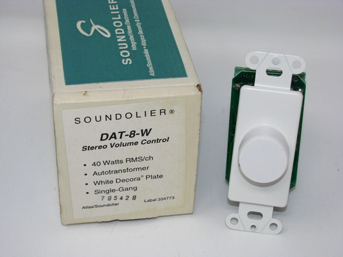 Soundolier DAT-8-W Stereo Volume Control 40W Autotransformer white ...