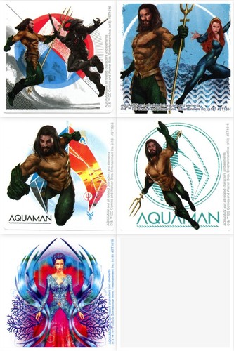 Aquaman Stickers x 5 - Birthday Party Favours DC Comics Aquaman Party ...