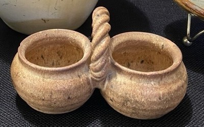 Vintage Stoneware Condiment / Anything Caddy Ceramic Bowls Retro | eBay